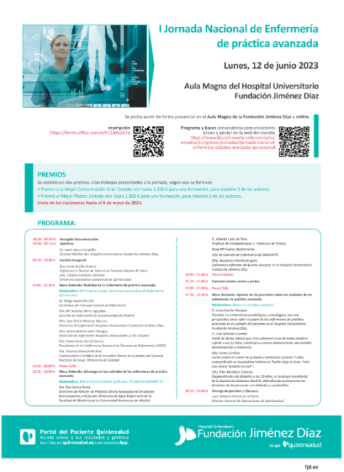 I JORNADA NACIONAL DE ENFERMERA DE PRÁCTICA AVANZADA | Escuela Universitaria de Enfermería ...